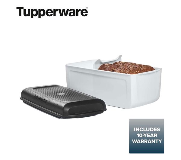 TUPPERWARE BreadSmart Junior Bread Bin - White & Black - 02218 - Currys ...