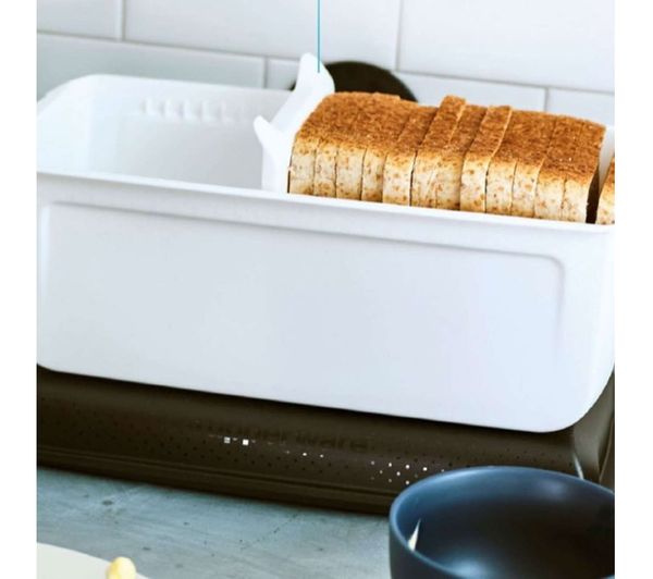 TUPPERWARE BreadSmart Junior Bread Bin - White & Black - 02218 - Currys ...