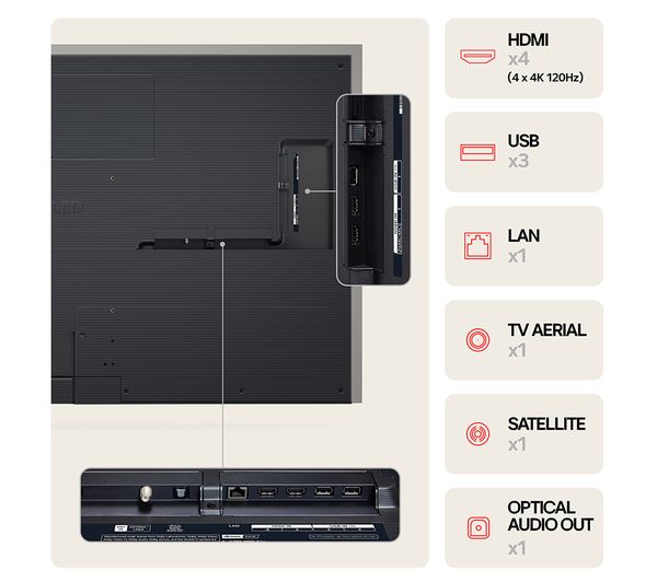 LG OLED65G45LW 65" Smart 4K Ultra HD HDR OLED TV with Wall Mount ...