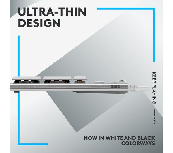 LOGITECH G815 Mechanical Gaming Keyboard - White - 920-011358 - Currys ...