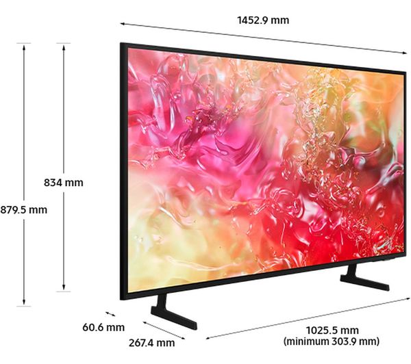 SAMSUNG UE65DU7100KXXU 65" Smart 4K Ultra HD HDR LED TV with Bixby ...