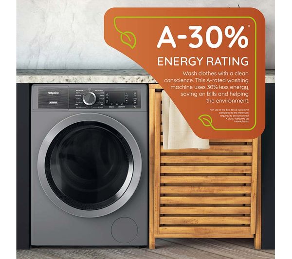 HOTPOINT GentlePower H8 09ADS UK 10 kg 1400 Spin Washing Machine ...