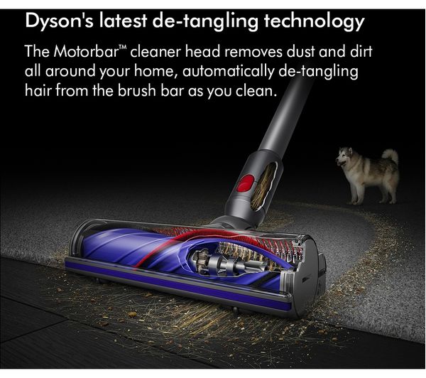 DYSON V8 Advanced Cordless Vacuum Cleaner Silver Nickel 492637 01 Currys Business