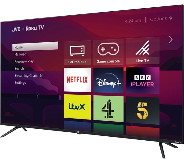 JVC LT-55CR530 Roku TV 55" Smart 4K Ultra HD HDR LED TV - - Currys Business