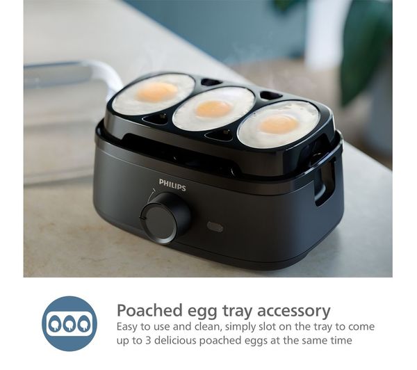 PHILIPS 3000 Series HD9137 91 Egg Cooker Black HD9137 91 Currys Business