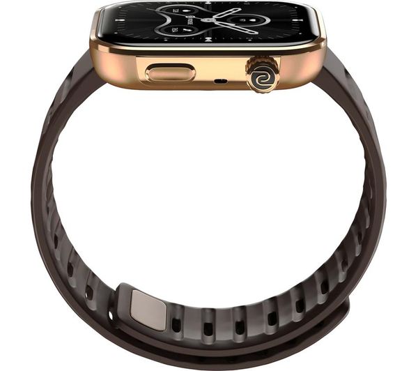 NOISE ColorFit Pro 6 Max Smart Watch - Titanium with Signature Brown ...