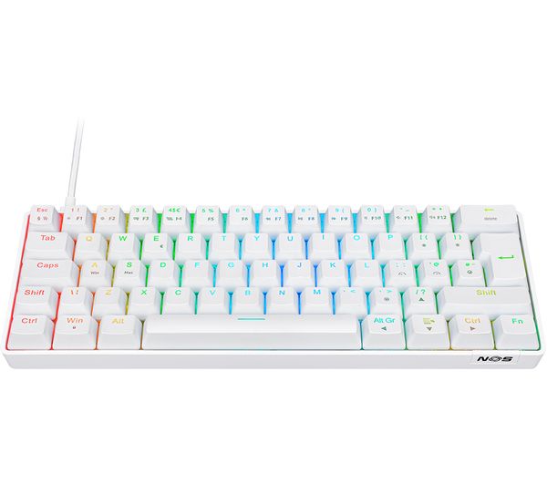 - NOS C-450 Mini Pro RGB Mechanical Gaming Keyboard - White and NOS H ...