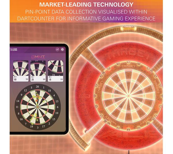 TARGET Omni Smart Dartboard Auto Scoring System - Black - 460011 ...