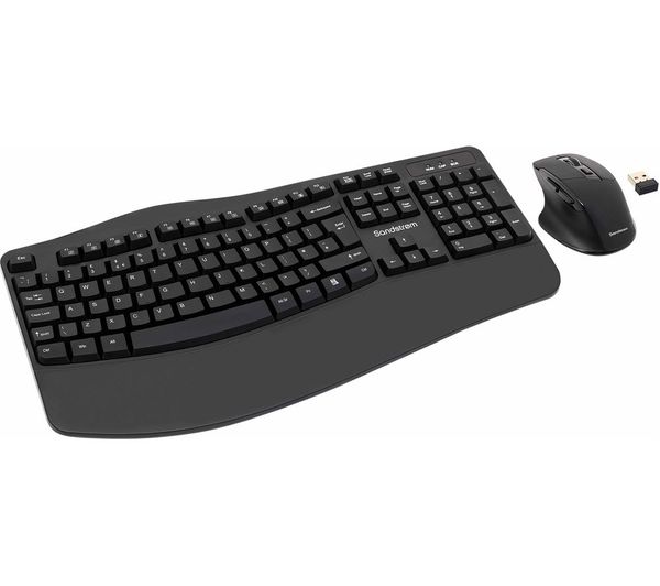 SANDSTROM Ergonomic SERGOCS25 Wireless Keyboard & Mouse Set - - Currys ...