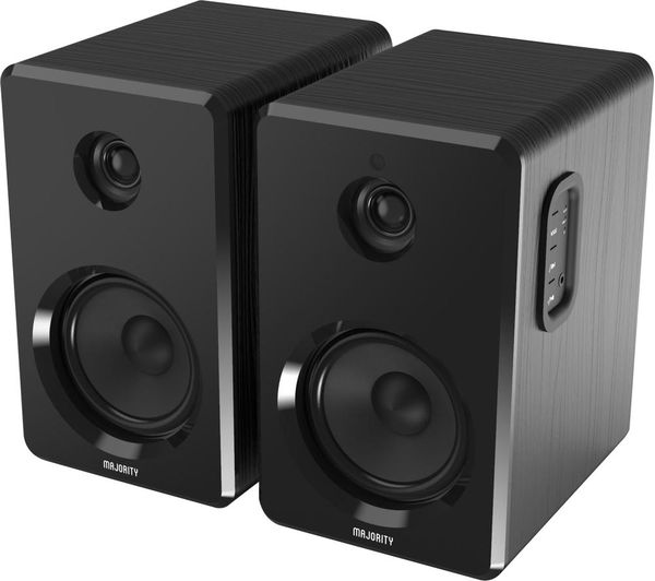 MAJORITY D40 Bluetooth Bookshelf Speakers - Black - 75295 - Currys Business