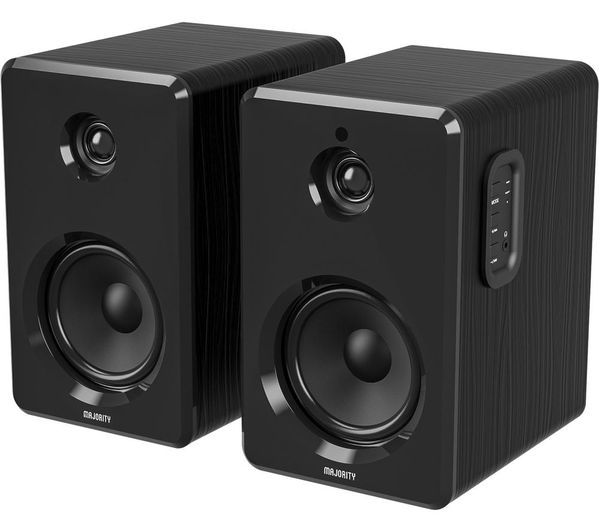 MAJORITY D40 Bluetooth Bookshelf Speakers - Black - 75295 - Currys Business