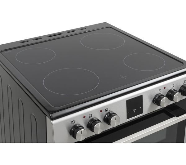 KENWOOD KDC66SS22 60 cm Electric Ceramic Cooker - Silver - - Currys ...