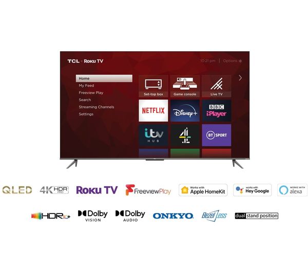 TCL 65RC630K Roku TV 65" Smart 4K Ultra HD HDR QLED TV - 65RC630K ...
