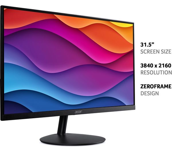 ACER SA322QK 4K Ultra HD 32” VA LCD Monitor - Black - UM.JS2EE.002 ...