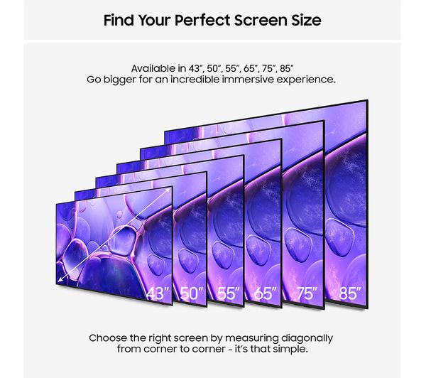 SAMSUNG U8000F 65" Crystal UHD 4K HDR Smart TV 2025 - UE65U8000F ...