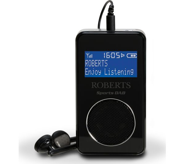 ROBERTS SportsDAB6 Portable DAB+ Radio - Black - SPORTSDAB6 - Currys ...