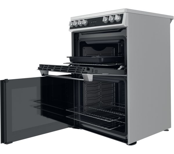 HOTPOINT Multiflow HDT67V9H2CX 60 cm Electric Ceramic Cooker - Inox ...