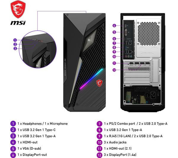 MSI MAG Infinite S3 Gaming PC - Intel® Core™ i7, RTX 4060 Ti, 1 TB SSD ...