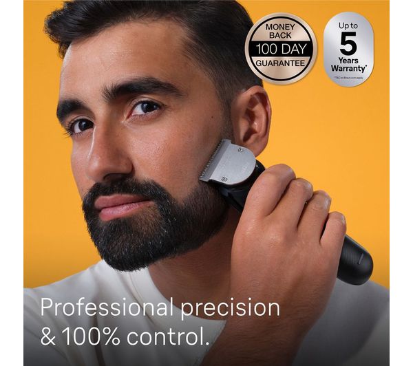 BRAUN Pro Beard Trimmer 9 BT9420 Wet & Dry Beard Trimmer - Black & Grey ...