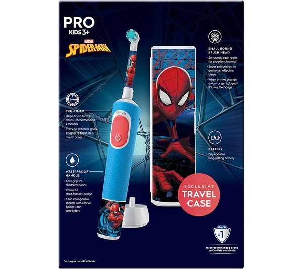 ORAL-B PRO Kids Electric Toothbrush Gift Set - Spider Man ...