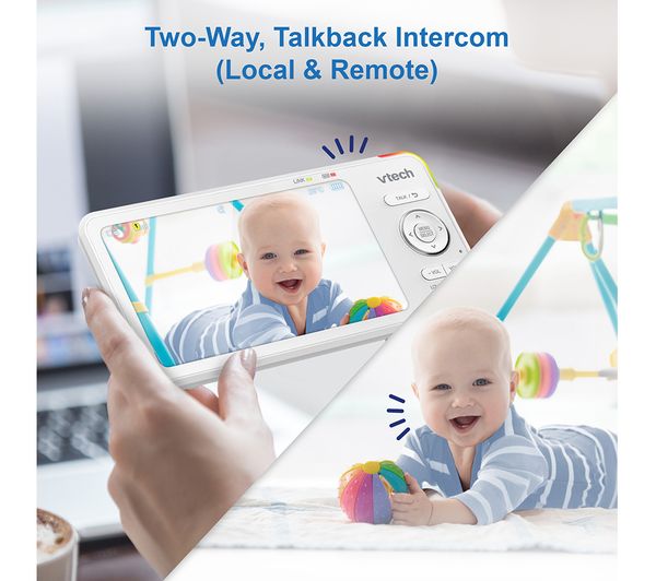 VTECH RM5766HD 5" LCD Screen Smart Video Baby Monitor - White - 307603 ...
