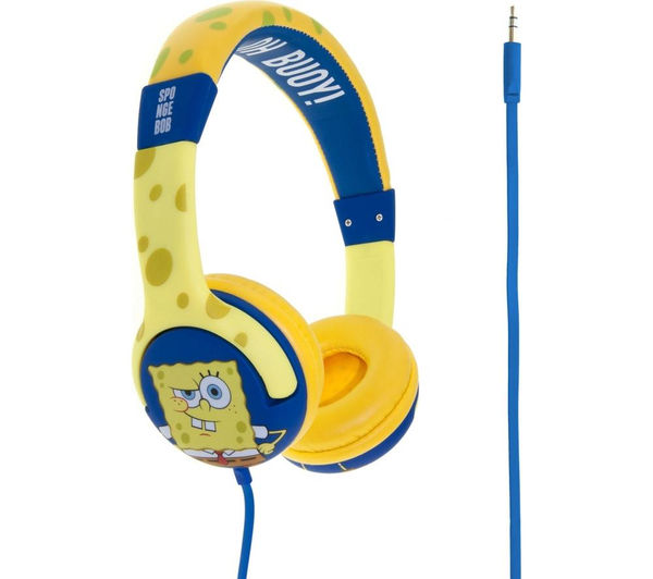 SPONGEBOB Kids Headphones - Yellow - SPONGEBOB YELLOW HPH - Currys Business