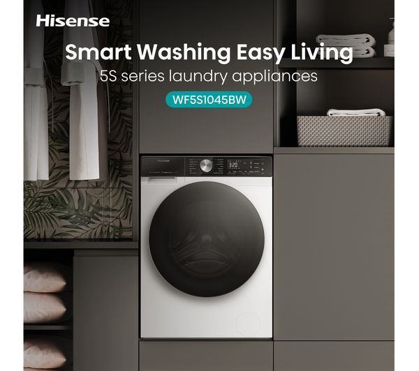 HISENSE 5S Series Auto Dosing WF5S1045BW WiFi-enabled 10.5 kg 1400 Spin ...