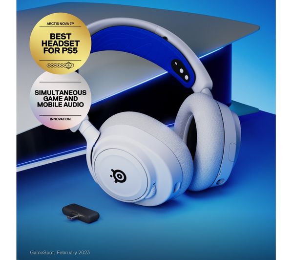 STEELSERIES Arctis Nova 7P Wireless PS5 Gaming Headset - White - 61567 - Currys Business