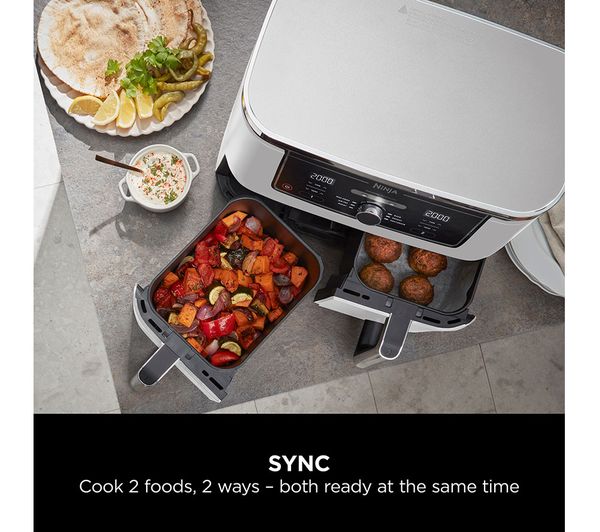 NINJA Foodi MAX Dual Zone AF400UKWH Air Fryer - White - AF400UKWH - Currys Business