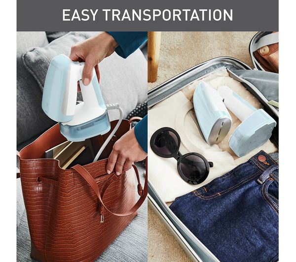 TEFAL Access Steam Pocket DT3041 Clothes Steamer - White & Sky Blue ...