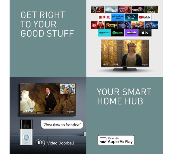 PANASONIC TV-32S55AEY 32" Smart Full HD HDR LCD TV with Amazon Alexa ...