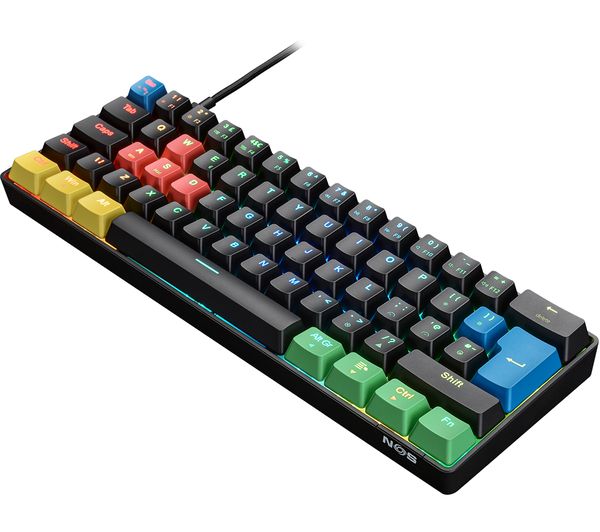 NOS C-450 Mini Pro RGB Mechanical Gaming Keyboard - Tetriz - 396172-UK ...