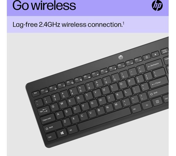 HP 230 Wireless Keyboard - Black - 3L1E7AA#ABU - Currys Business