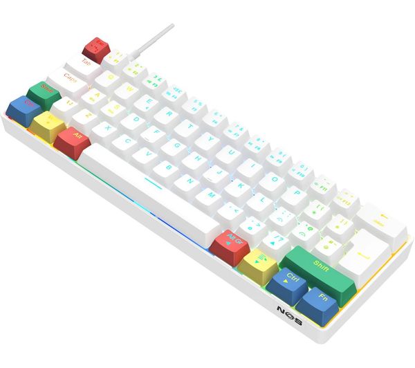 NOS C-450 Mini Pro RGB Mechanical Gaming Keyboard - White - 396158-UK ...