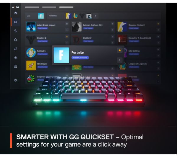 STEELSERIES Apex Pro Mini Gen 3 Mechanical Gaming Keyboard - Black ...