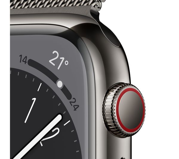 APPLE Watch Series 8 Cellular - Graphite Stainless Steel with Graphite ...