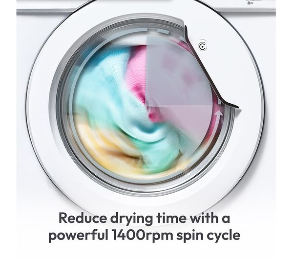 CANDY CBW 48D1W4-80 Integrated 8 kg 1400 Spin Washing Machine ...