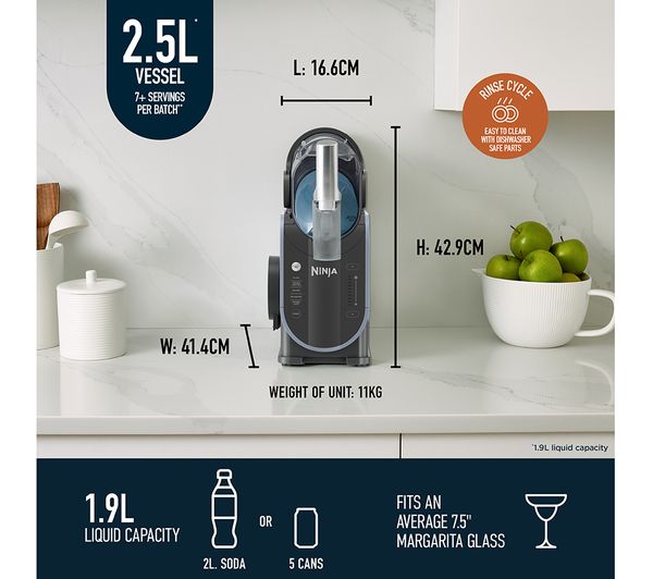 NINJA SLUSHi FS301UK Frozen Drink Maker - Artic Blue & Grey - FS301UK ...