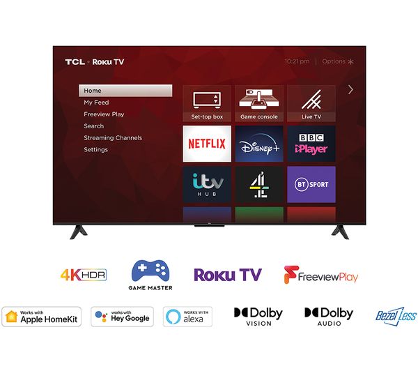 TCL 50RP630K Roku TV 50" Smart 4K Ultra HD HDR LED TV - 50RP630K ...