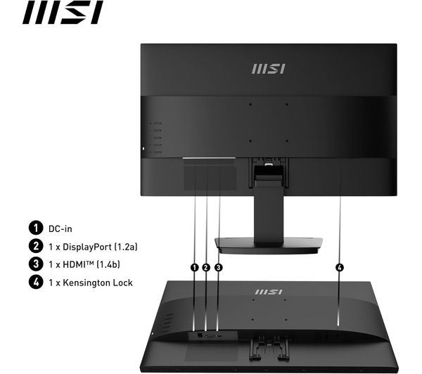 MSI PRO MP2412 Full HD 23.8" VA Monitor - Black - 308396 - Currys Business