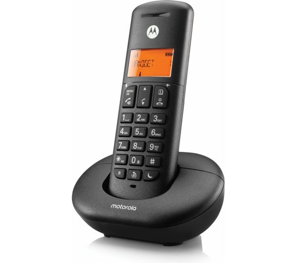 MOTOROLA E201 Cordless Phone - Black - 88732 - Currys Business