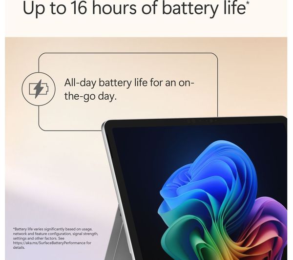 MICROSOFT 12" Surface Pro, Copilot+ PC - Snapdragon X Plus, 256 GB SSD, Platinum - EP2-27644 ...