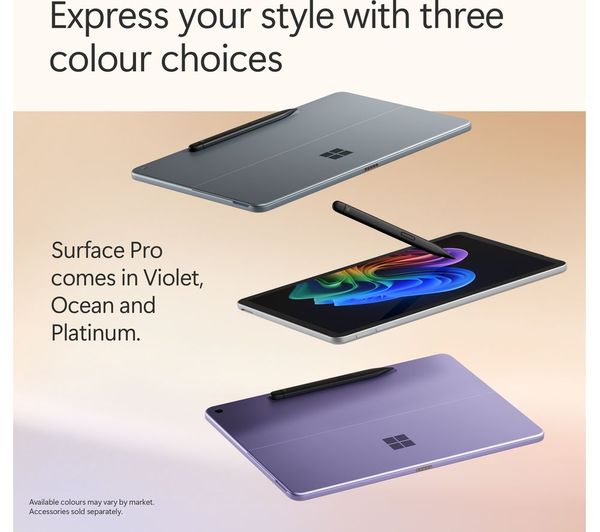 MICROSOFT 12" Surface Pro, Copilot+ PC - Snapdragon X Plus, 256 GB SSD, Platinum - EP2-27644 ...