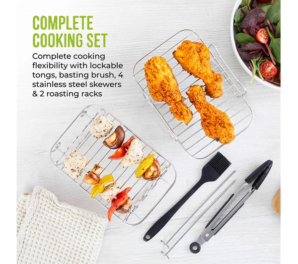 TOWER T843096 8-piece Air Fryer Accessories Set - Silver & Black ...