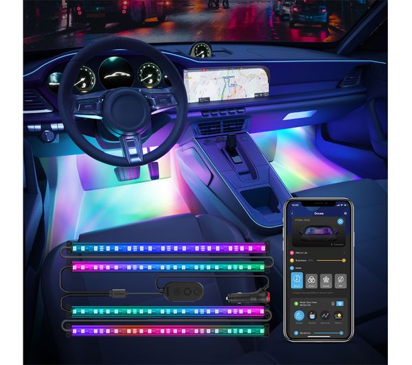 GOVEE H7090 RGBIC Interior Car LED Strip Light - Multi Colour - 89244 ...