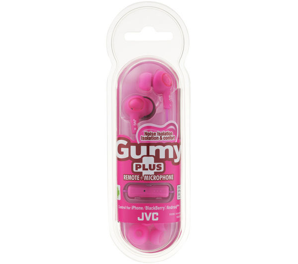 JVC Gumy HA-FR6-P-E Headphones - Pink - HA-FR6-P-EX - Currys Business