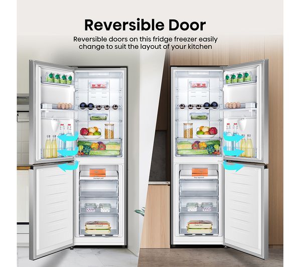 HISENSE RB327N4WCE 50/50 Fridge Freezer - Stainless Steel - RB327N4WCE ...