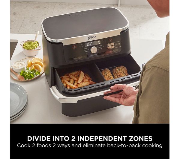 NINJA Foodi FlexDrawer AF500UK 10.4L Dual Air Fryer - Black - AF500UK - Currys Business