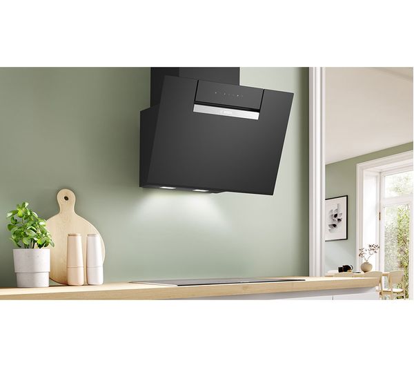 BOSCH Series 4 DWK67FN60B Chimney Smart Cooker Hood - Black ...