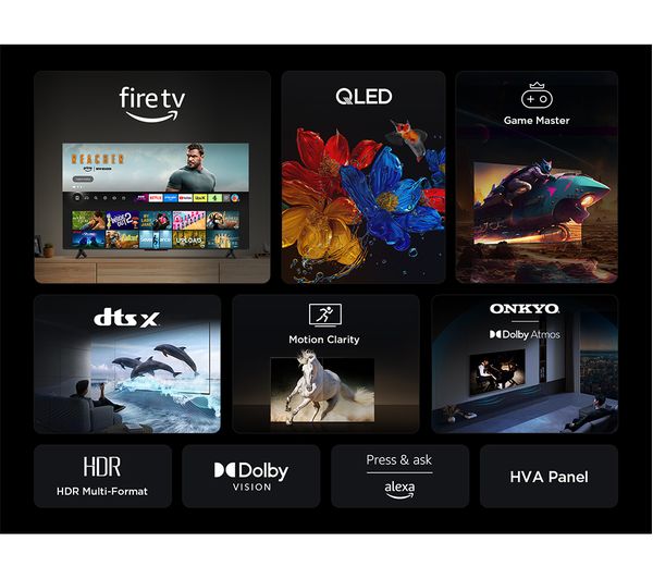 TCL T6C 55" QLED 4K HDR Smart Fire TV with Freely - 55T6C-UK ...